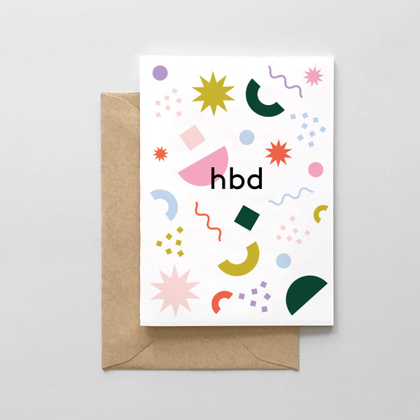 HBD Graphic Confetti Design - Spaghetti & Meatballs